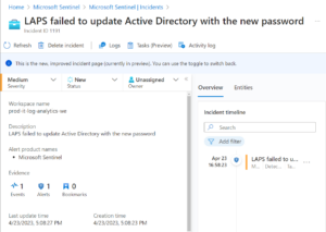 Monitor Windows LAPS Events with Microsoft Sentinel