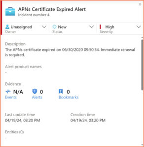 Monitoring Apple MDM Push Certificates with Microsoft Sentinel | Kaido ...